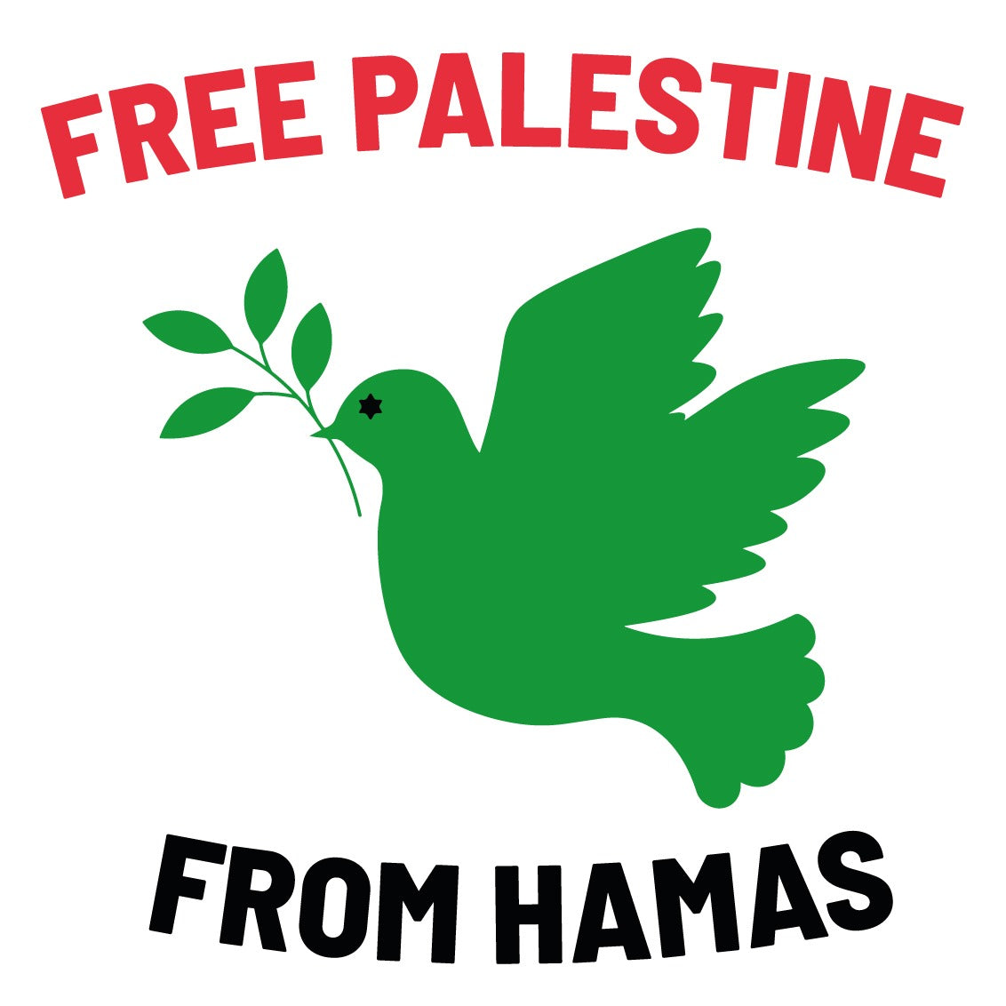 "Free palestine from Hamas" - Lot de stickers carrés – Sur Ma Vie